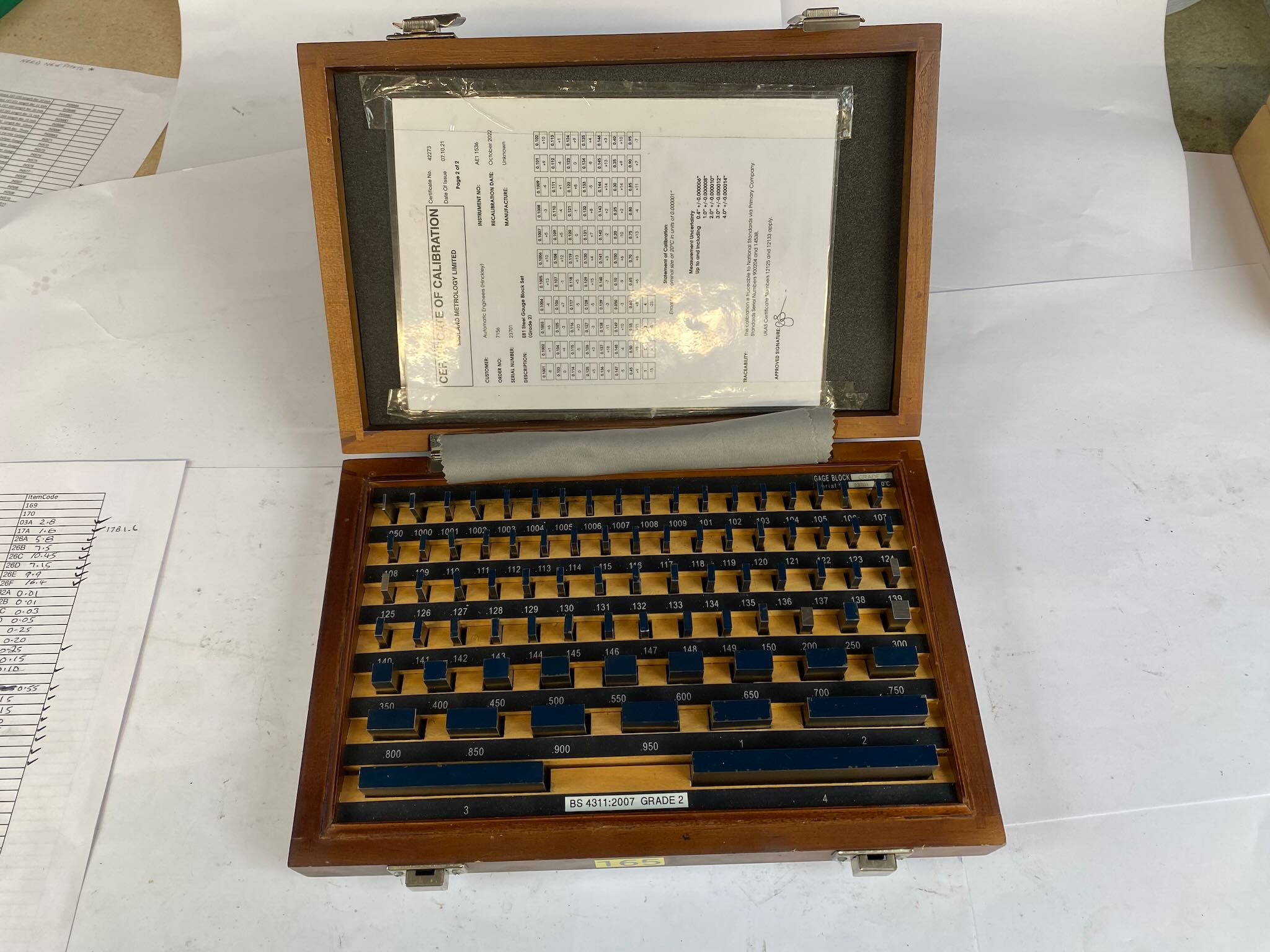 Grade 2 Inspection Gauge Blocks Full Set