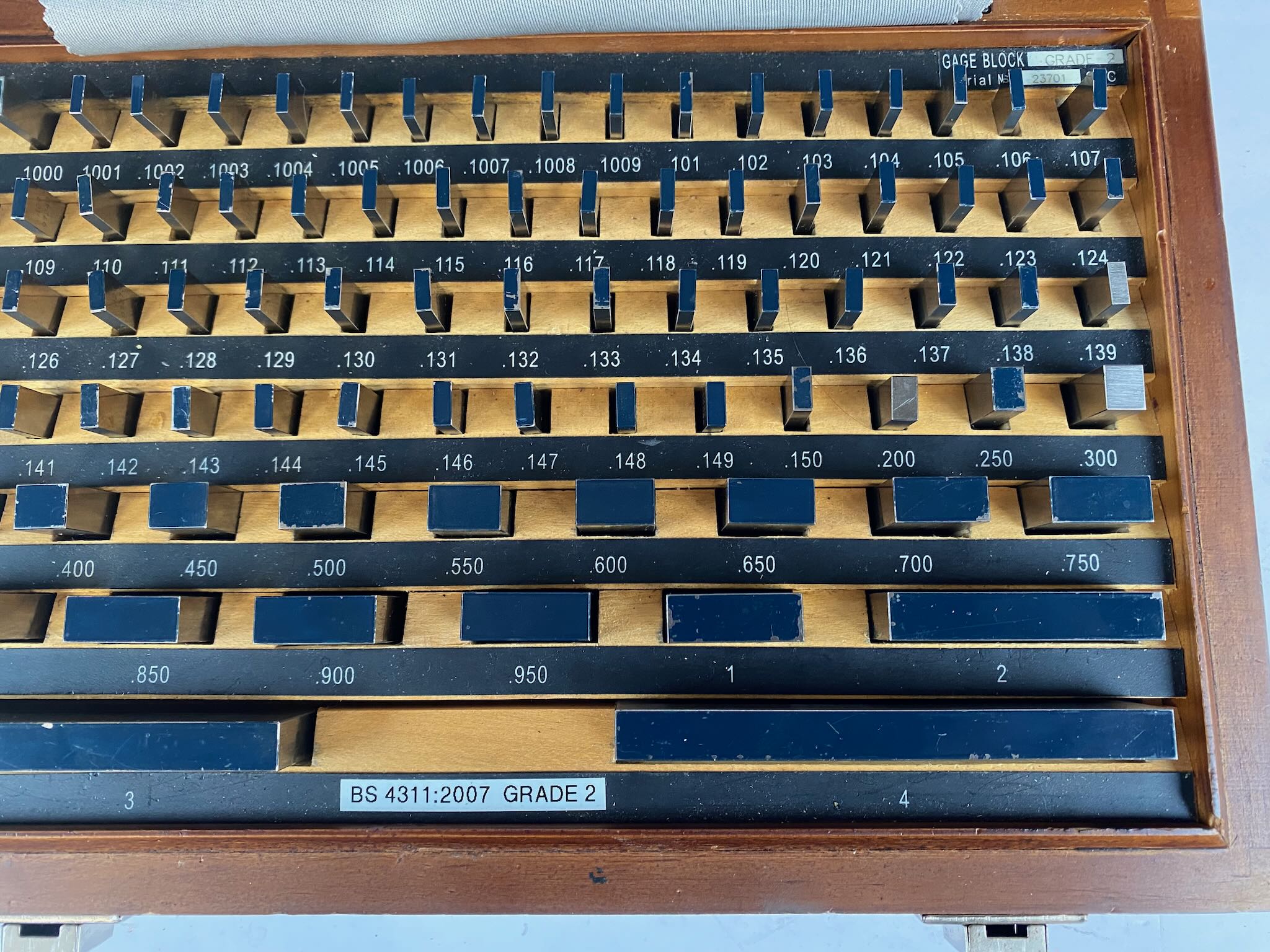 Grade 2 Inspection Gauge Blocks Full Set