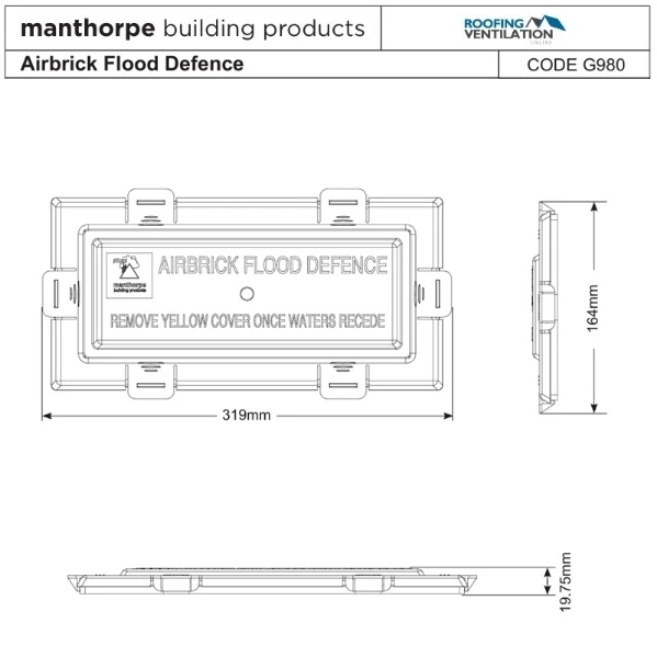 The Airbrick Flood Defence provides protection against flood damage ...