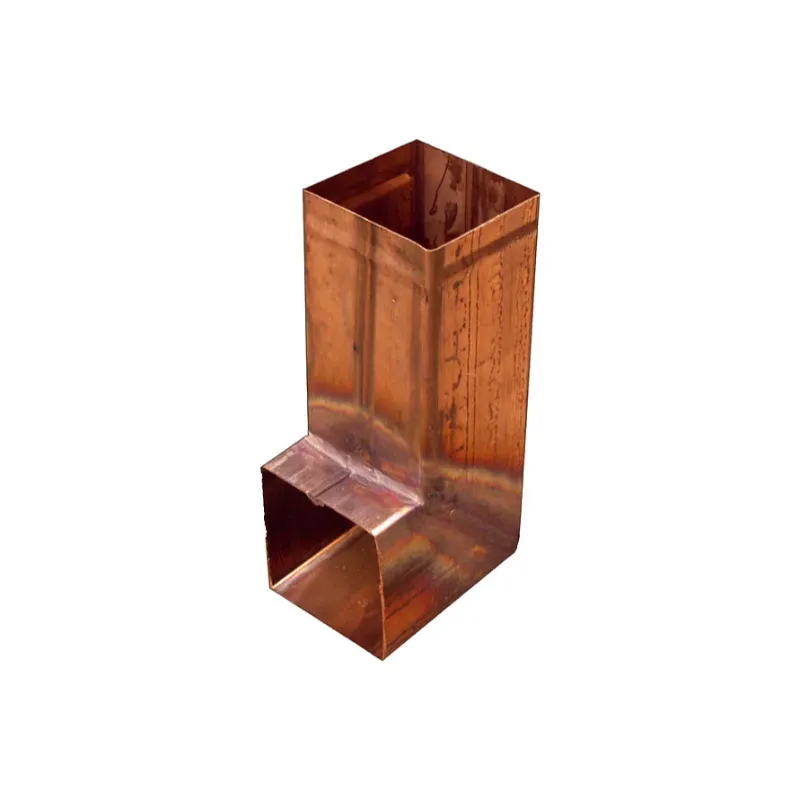 80mm x 80mm Square Copper Downpipe Shoe | Drainage Central