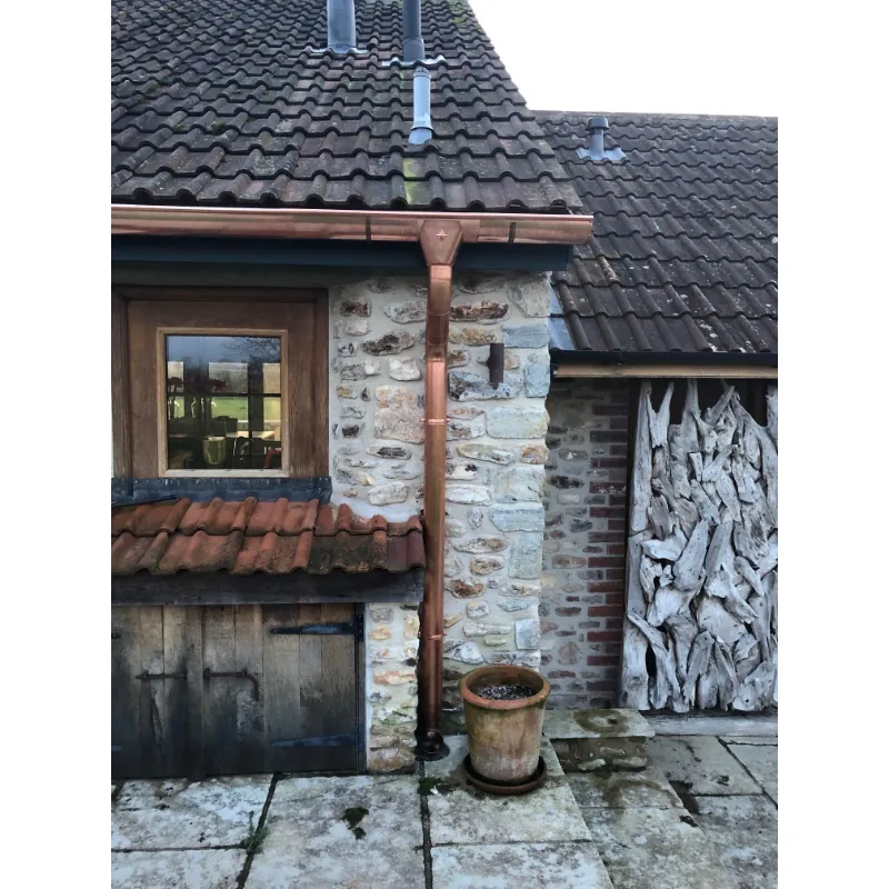 100mm Round Copper Downpipe 72 Degree Bend | Online Now