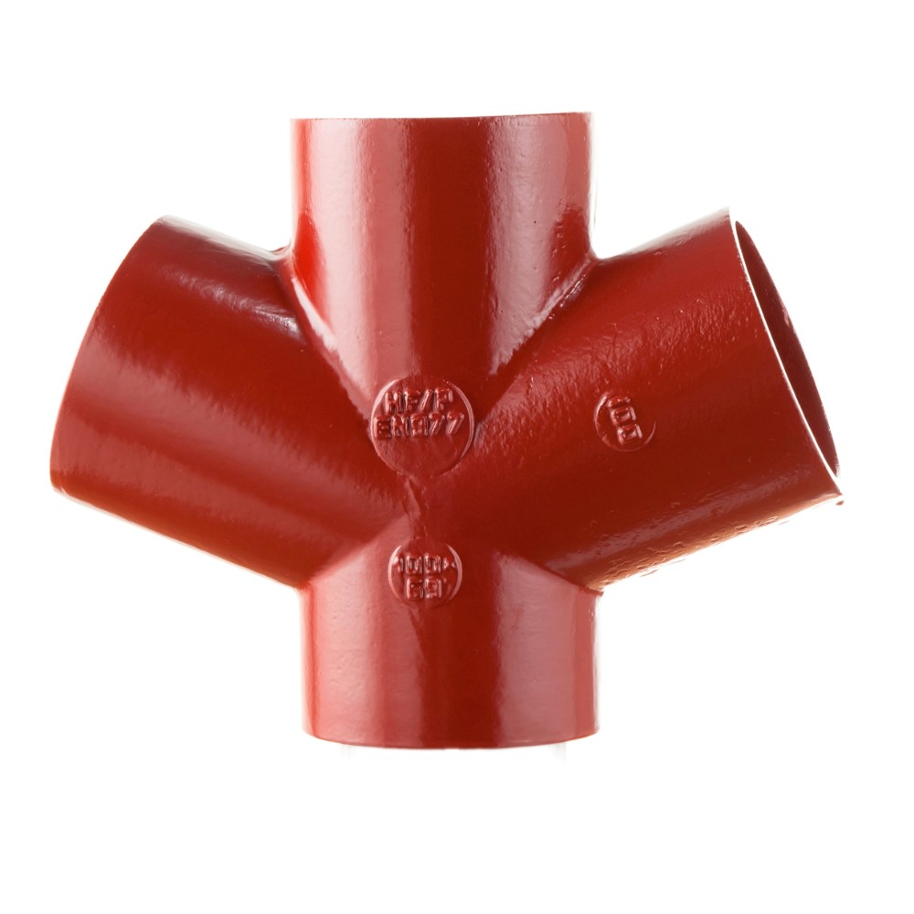 100mm x 100mm Cast Iron Soil Double Branch