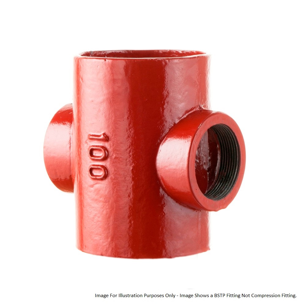 100mm x 50mm Cast Iron Opposed Compression Fit Boss Pipe