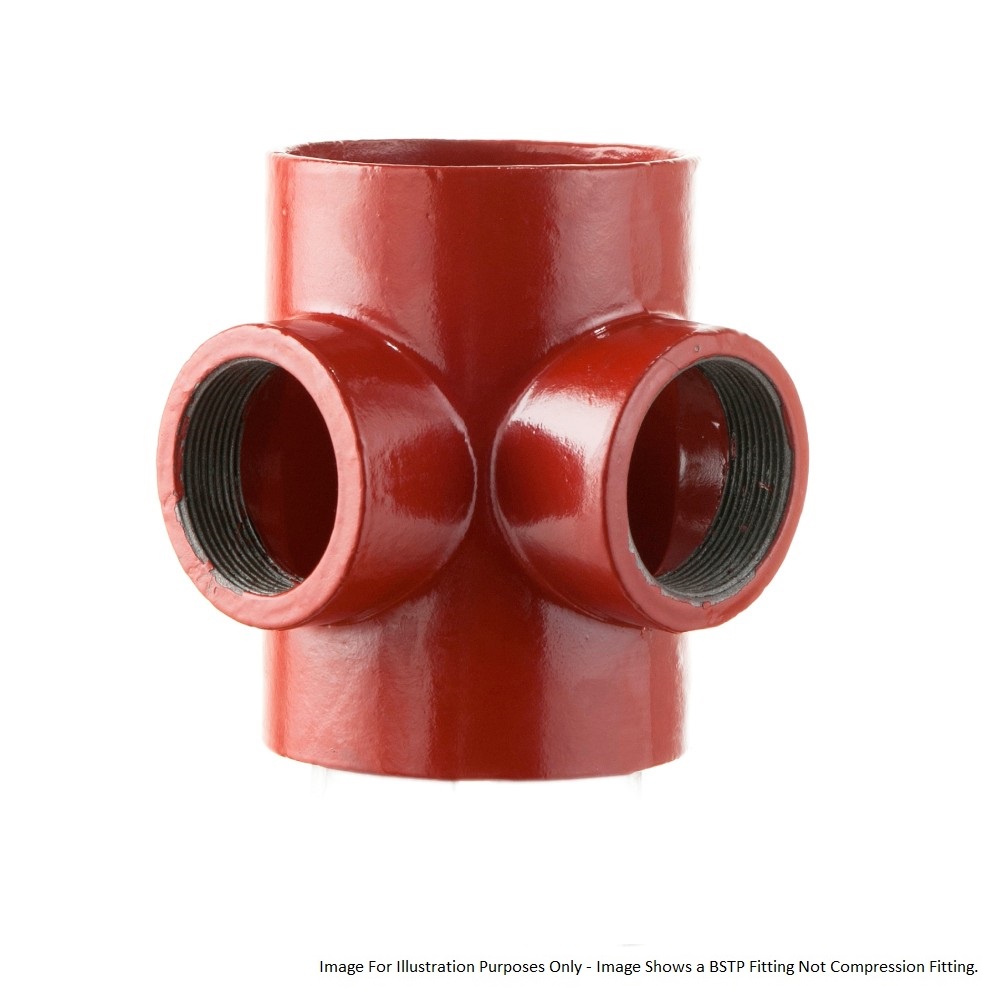 100mm x 50mm Cast Iron 90 Degree Compression Fit Boss Pipe