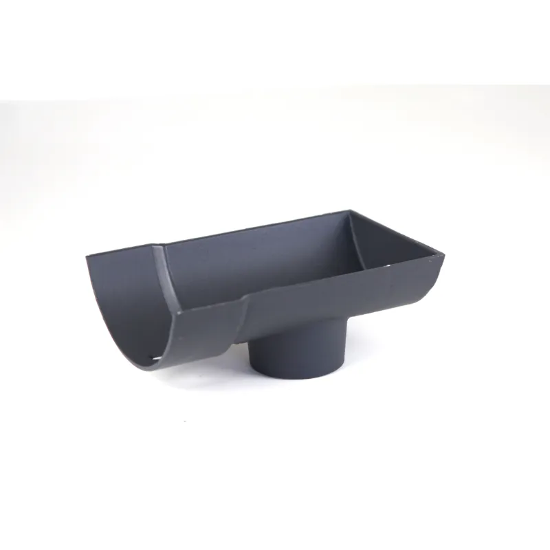 Hargreaves Cast Iron 100mm Plain Half Round Gutter Dropend