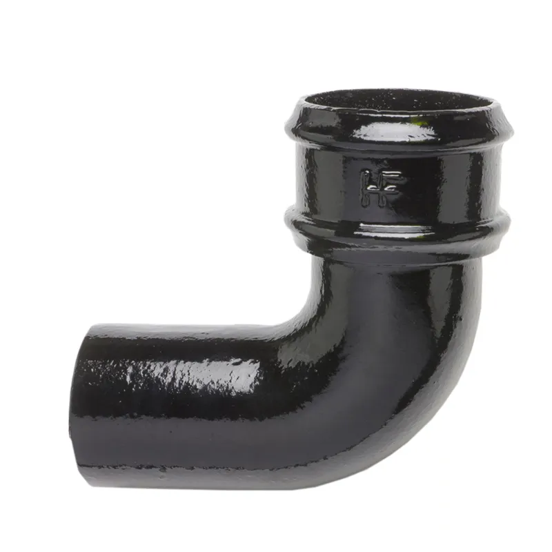 Hargreaves Cast Iron Round Downpipe Bend|Drainage Central - Black Gloss ...