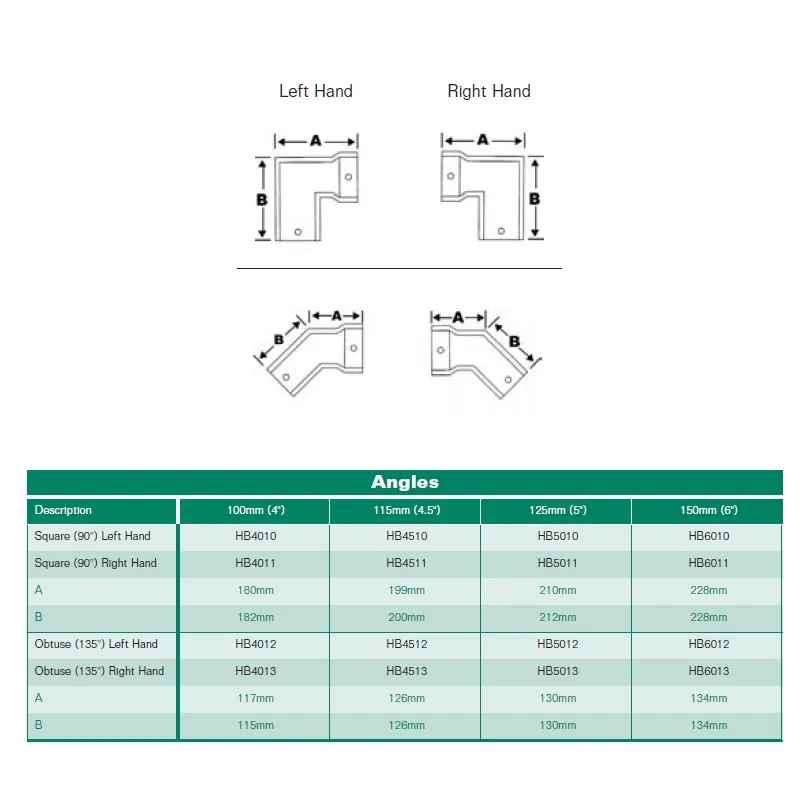 Hargreaves Cast Iron 100mm Beaded Half Round Gutter Angle