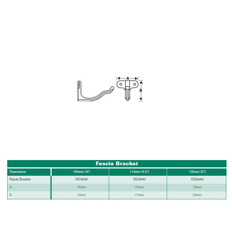 Hargreaves Cast Iron 100mm Ogee Gutter Fascia Bracket