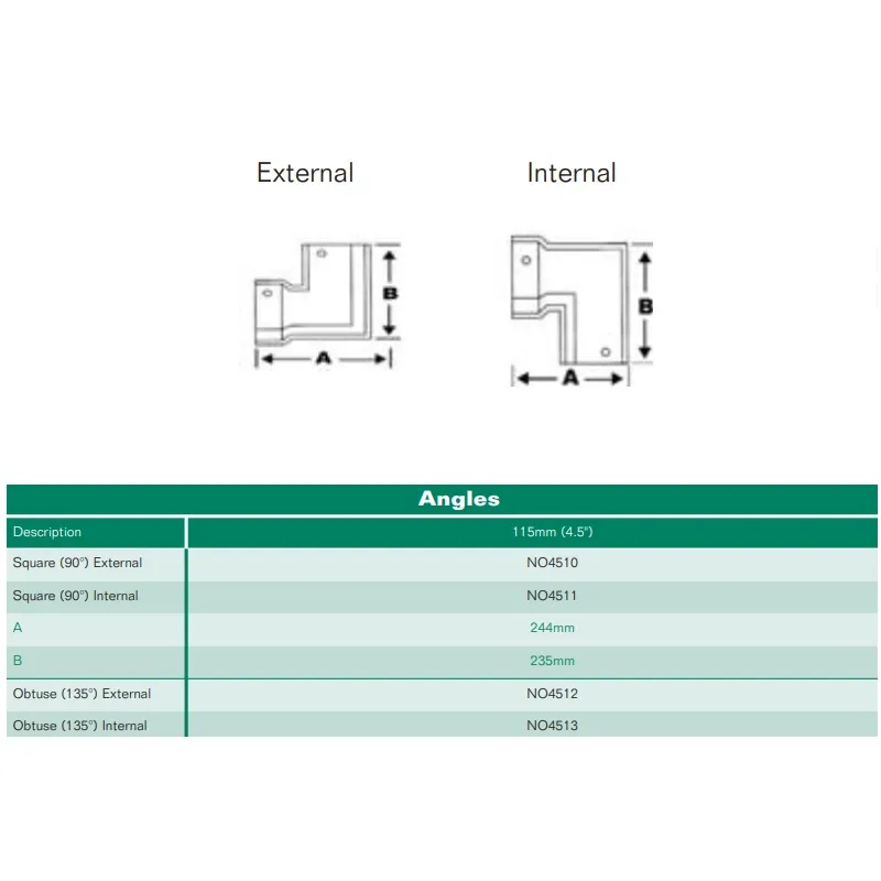 Hargreaves Cast Iron 115mm Notts Ogee Gutter Angle