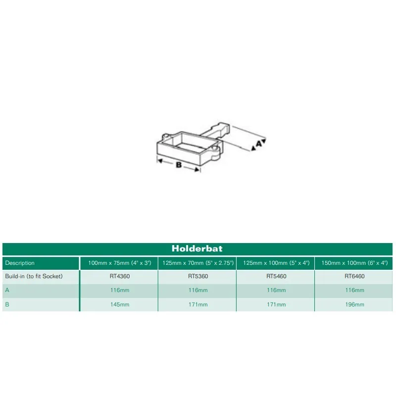 Hargreaves Cast Iron Rectangular Downpipe Build-in Holderbat