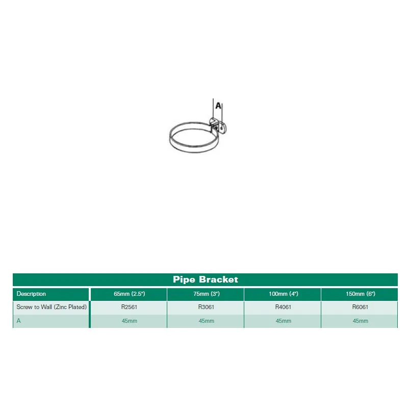 Hargreaves Cast Iron 100mm Round Downpipe Pipe Bracket