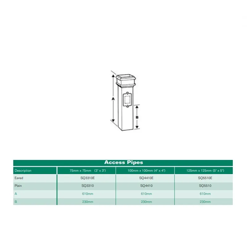 Hargreaves Cast Iron Square Access Pipe|Drainage Central