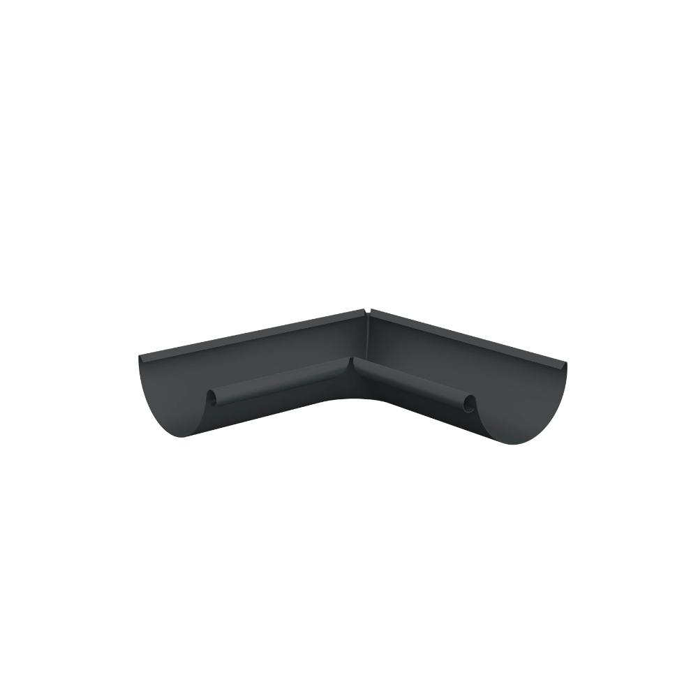 Lindab Half Round Steel Gutter Angle Internal 90 Degree 125mm Matte Finish