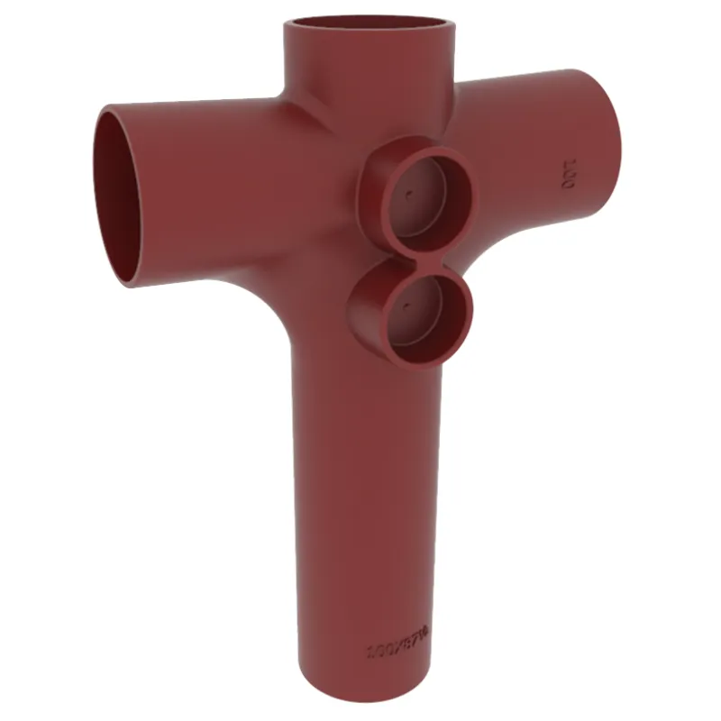 100mm Cast Iron Ensign Soil 88 Degree Long Tail Double Boss Branch