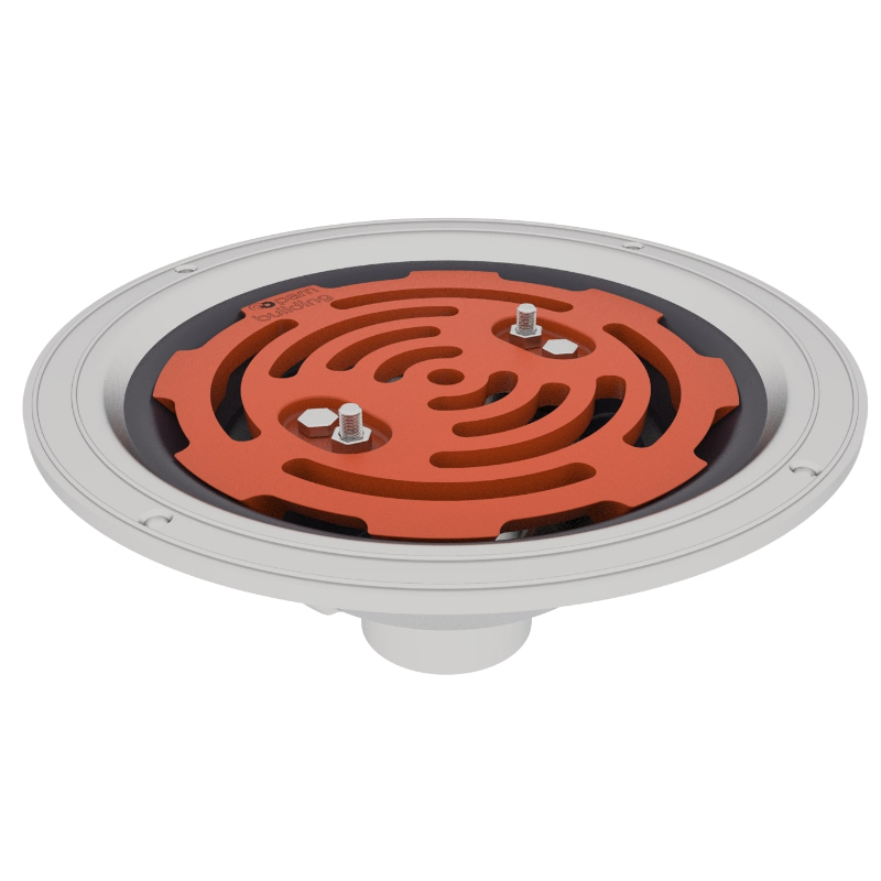 Vortx Vertical Spigot Aluminium Roof Outlet With Flat Grate