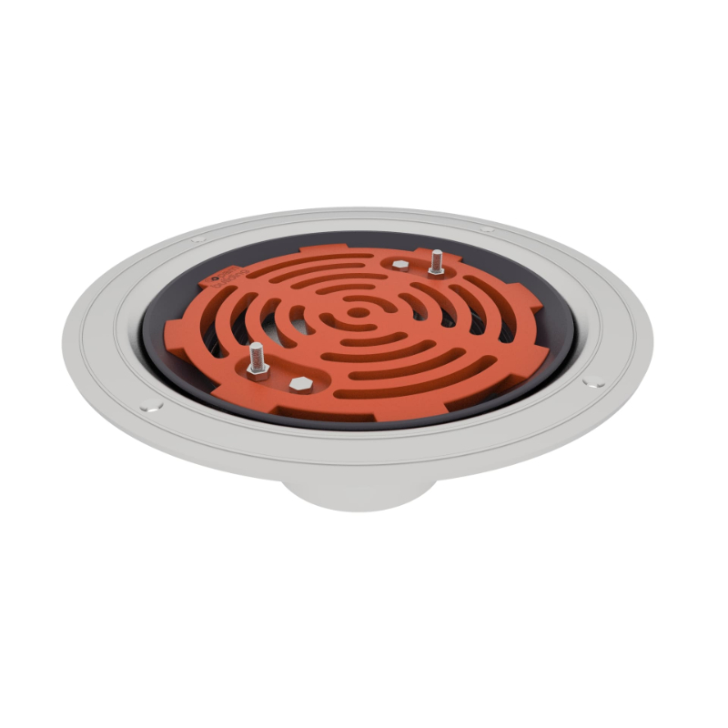 Vortx Vertical Spigot Aluminium Roof Outlet With Flat Grate