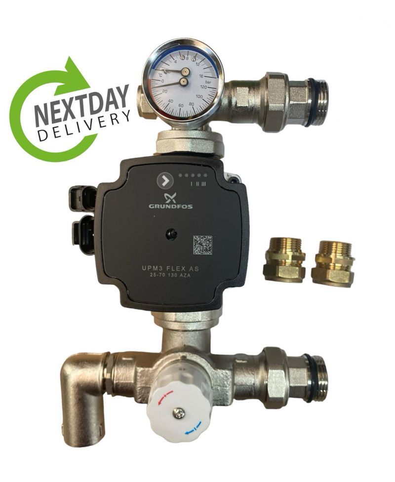 GROUNDFOS Underfloor Heating Manifold Pump Control Pack Blending Valve ...